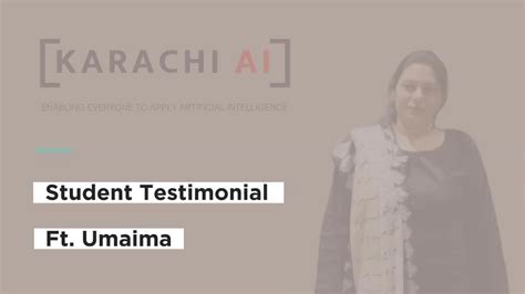 Umaima Aqadir On Linkedin My Experience At Karachi Ai Certified Data