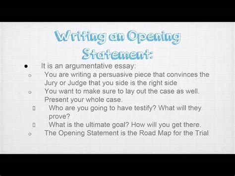 Opening Statement Examples