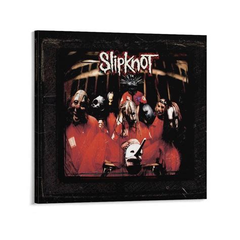 Slipknot Self Titled Album Canvas Poster Nu Metal Band Art Wall Decor