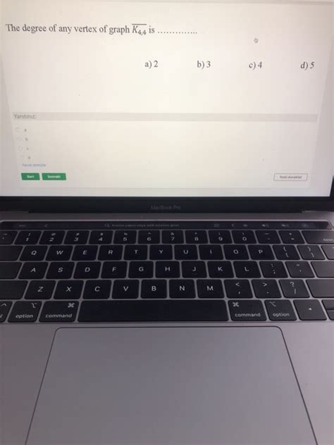 Solved The Degree Of Any Vertex Of Graph K4 4 Is A 2 B 3