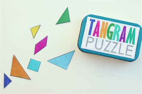 Rainbow Magnetic DIY Travel Tangram Puzzles
