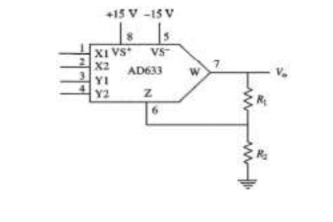 Solved The Scale Factor Of Multiplier Ic Ad633 ﻿is 10 ﻿in