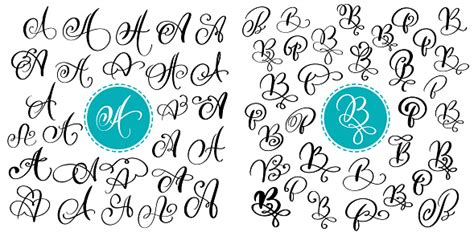 손의 세트 그린 벡터 서 예 문자 A와 B 스크립트 글꼴 잉크와 함께 작성 하는 고립 된 편지 필기 브러쉬 스타일입니다 로고 포장 디자인 포스터에 대 한 손 글자 검은색에