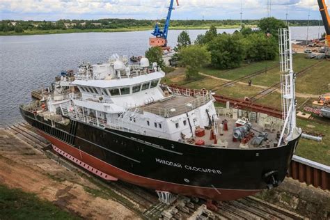 In Blagoveshchensk The Hydrographic Vessel Of Project 19910 For