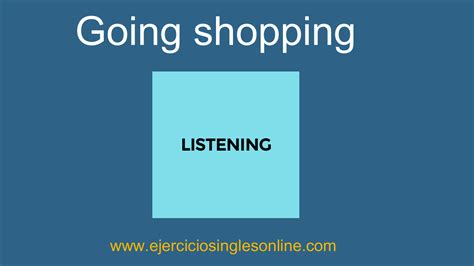 Listening 9 Going Shopping Key Answers Ejercicios Inglés Online