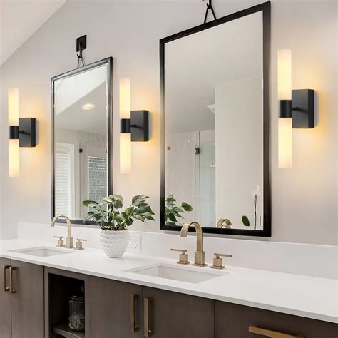 Modern Black Bathroom Wall Lighting Matte Black Bathroom Sconces