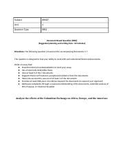 AP World Unit DBQ Documents Subject WHAP Unit Question Type DBQ Document Based Question