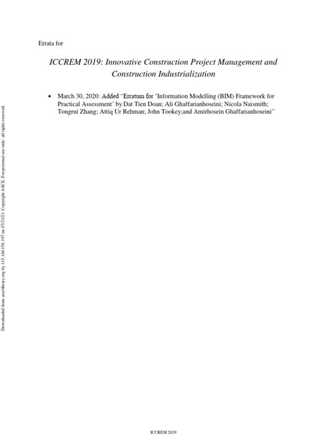 building information modelling bim framework for practical assessment