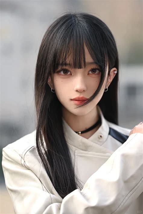 黑长直x齐刘海 小红书