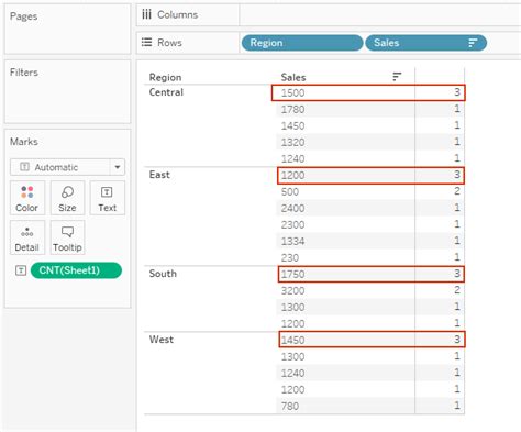 how to compute the mode in tableau