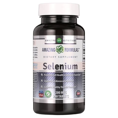 Amazing Formulas Selenium Vitamin Supplement 200 Mcg 240 Tablets