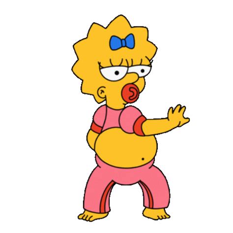 Happy Maggie Simpson Sticker For Ios And Android Giphy