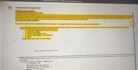 Programming Assignment2 Problem Specification