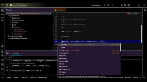 Line Splitting And Joining By Using Lambda And Reduce Functions In Python In Telugureduce
