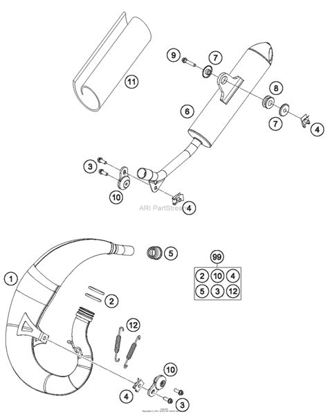 Exhaust System для Ktm 50 год 2018 Oem запчасти Мегазип регион