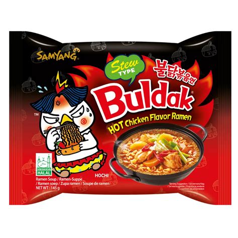 Samyang Buldak Hot Chicken Ramen Stew 145g Feurige Instant Nudeln