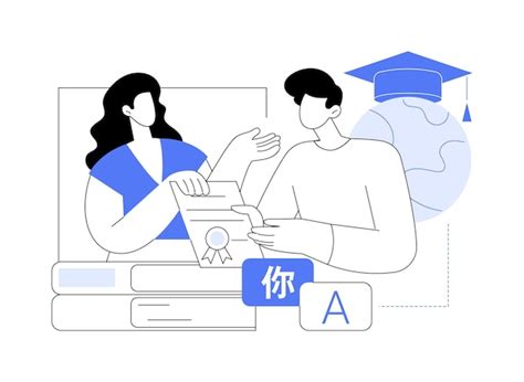 Get Language Certificate Abstract Concept Vector Illustration Premium