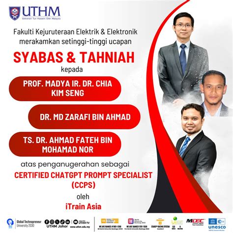 Fkee Uthm Official On Linkedin Fkeeuthm Fokuskualitiendahetika Uthmjohor
