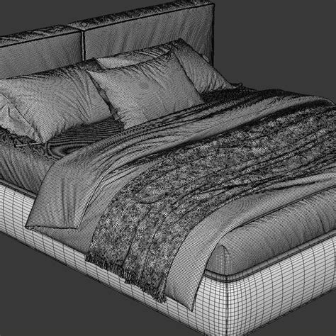 Fluff Bed 3d Model For Vray