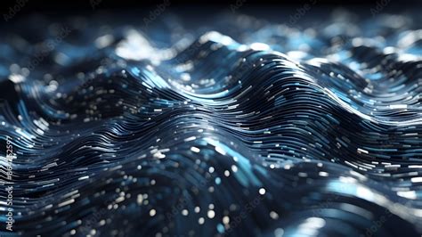 Blue Light Digital Wave Background Effect Wave Background With Blue