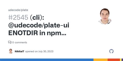 Cli Udecode Plate Ui ENOTDIR In Npm Monorepo Issue 2545