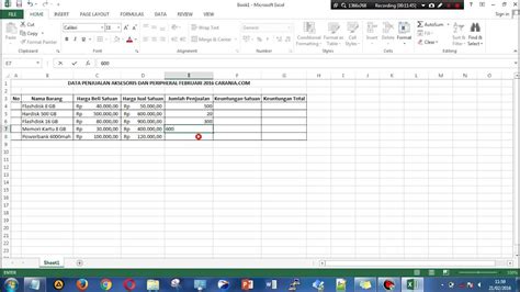 Menggunakan Excel Untuk Analisis Margin