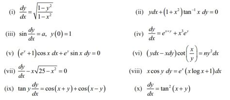 பயிற்சி 10 5 மாறிகளைப் பிரிக்கும் முறை Variables Separable Method பிரதியீட்டு முறை