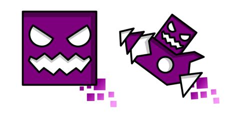 Geometry Dash Cube And Ship Cursor Custom Cursor