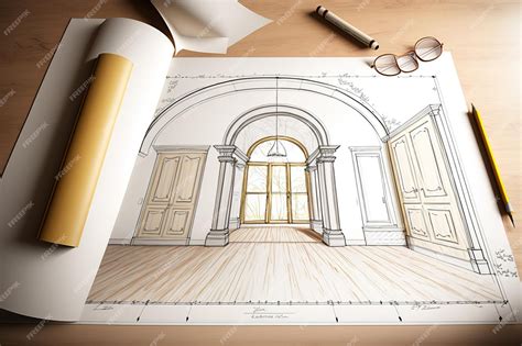 Premium Ai Image Concept For An Architect And Interior Designer A Hand Drawn Incomplete
