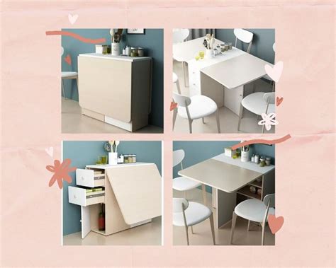 space saving folding table scalable dining table