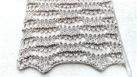 Эффектный узор для вязания палантина туники 💥 Простой и легкий ажурный узор спицами Youtube