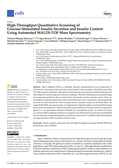 pdf high throughput quantitative screening of glucose stimulated