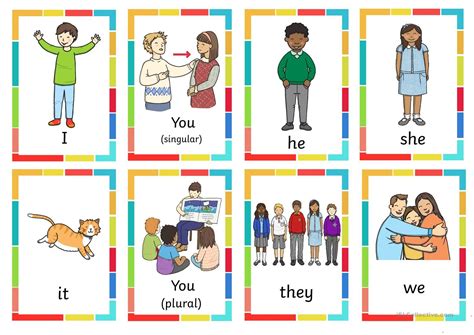 Personal Pronouns Memory Game English Esl Worksheets For Distance