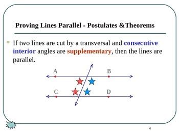 Common Core Unit Geometry Proving Parallel Lines TpT