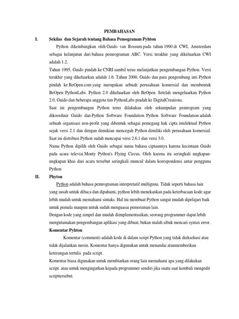 Makalah Tentang Python Variabel Dan Tipe Data Pdf