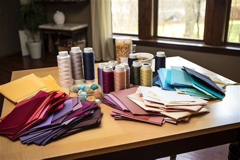 Premium Ai Image Fabric Swatches On Display