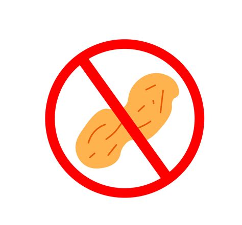 No Peanuts Symbol Illustration Simple Allergen Warning Icon