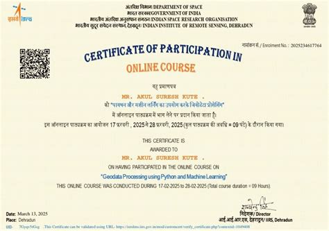 Learning Python Machinelearning Geodataprocessing Isro Iirs