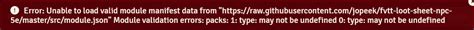 FoundryVTT V Unsupported Core Version Issue Jopeek Fvtt Loot Sheet Npc E GitHub