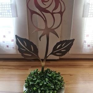 Table Top Rose Plasma Cnc Dxf Flower Etsy