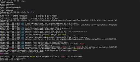 mapreduce test failing on apache hadoop installation pseudo distributed mode how to fix this
