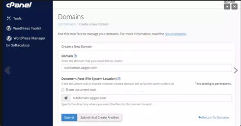 cara membuat subdomain di theme jupiter cpanel idcloudhost