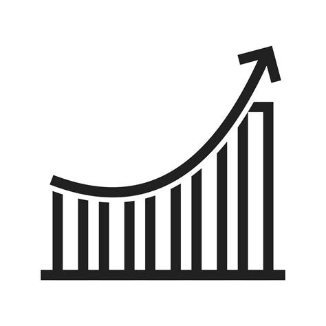 Increasing Graph Line Icon Vector Art At Vecteezy