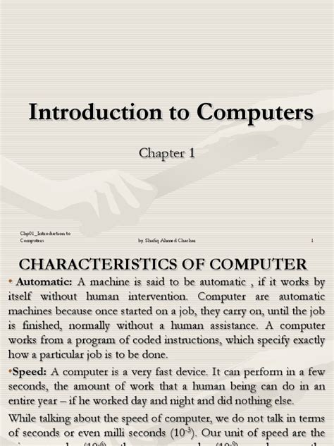 Chp01 Introduction To Computers By Shafiq Ahmed Chachar 1 Pdf