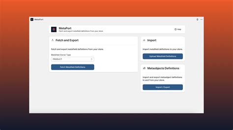 Metaport Import And Export Metafield And Metaobject Definitions In Bulk