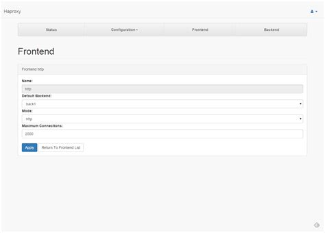 Frontend Config Haproxyweb Manual