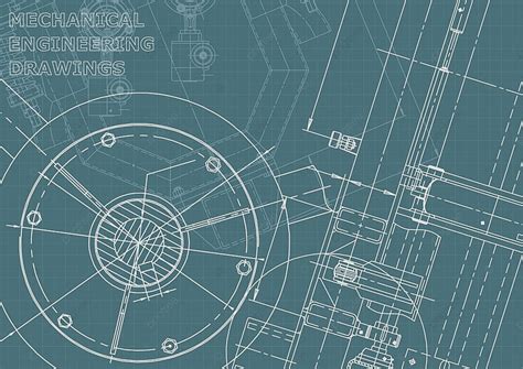 Cover Engineer Draw Diagram Engine Background Gear Industrial Drawings Background Image For