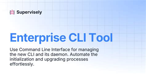 Enterprise Cli Tool Supervisely