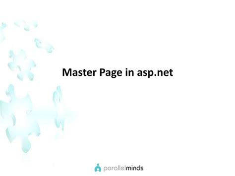 Master Pages In Asp Net Web Design And Html Internet