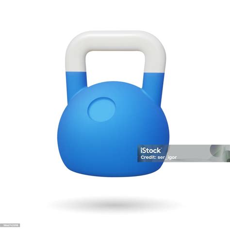 3d 현실적인 Kettlebell 고립 흰색 배경 벡터 일러스트 레이 션입니다 운동 배너 웨이트 트레이닝 및 운동용 피트니스 장비 3d 렌더링 3차원 형태에 대한 스톡 벡터